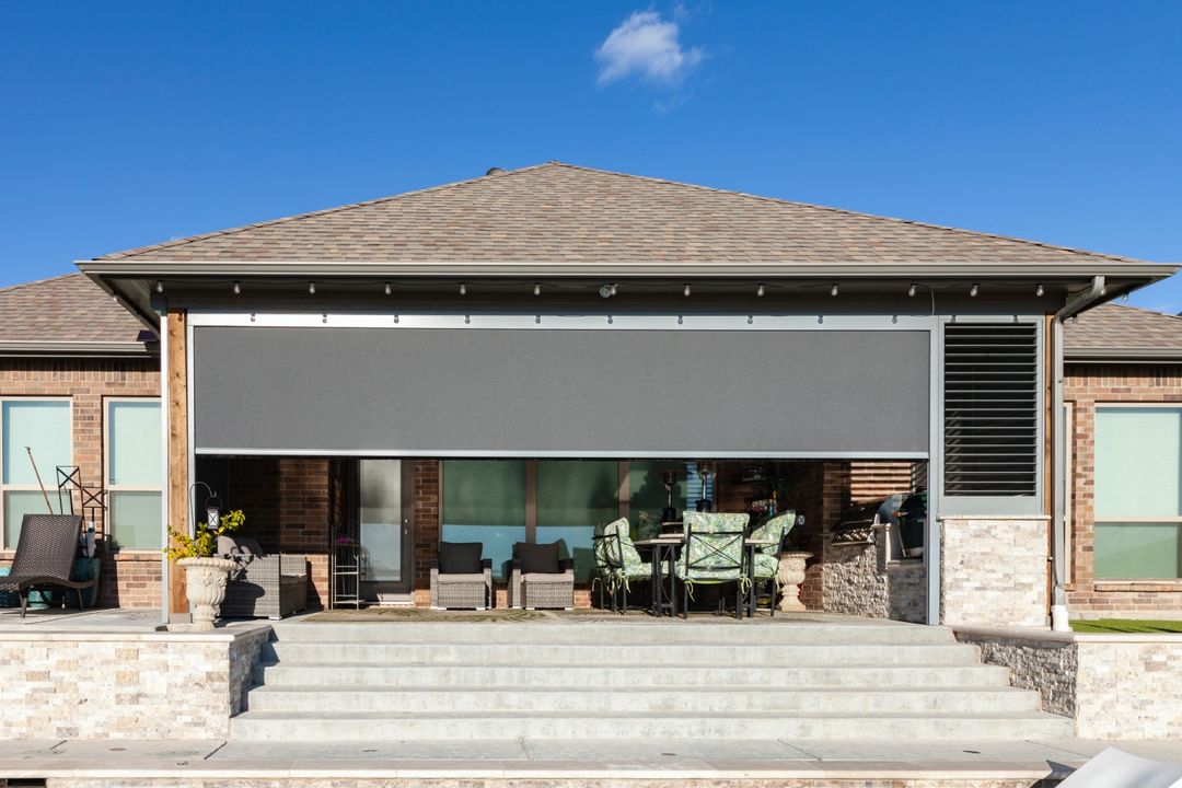 Motorized Outdoor Shades & Solar Screens in Arlington | Patio Shades